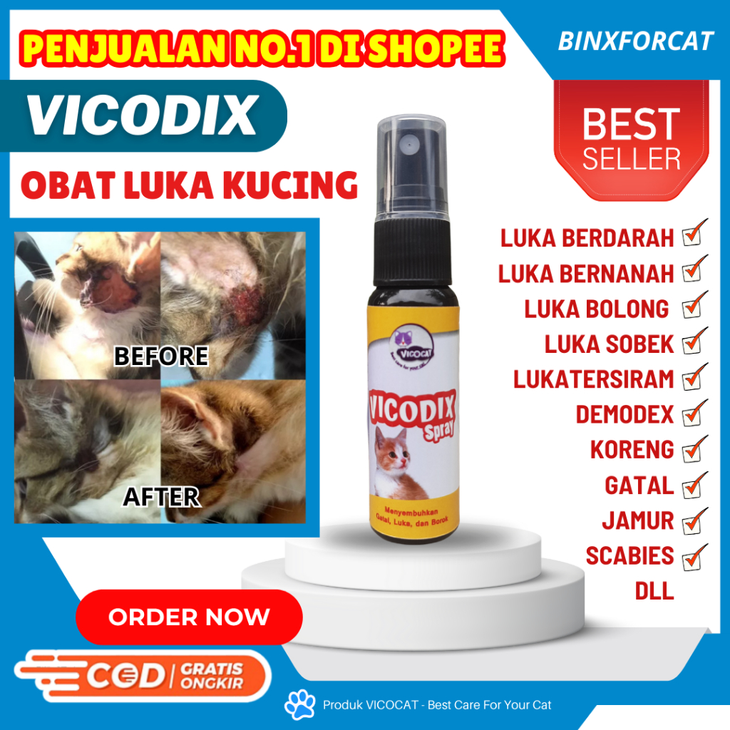 Jual Obat Spray Luka Kucing Mengobati Semua Jenis Luka Luar Pada Kucing ...