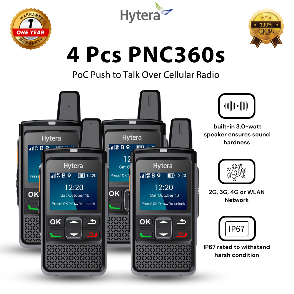Jual Hytera PNC360S (4pcs) PoC Push to Talk Over Cellular Radio | Shopee Indonesia