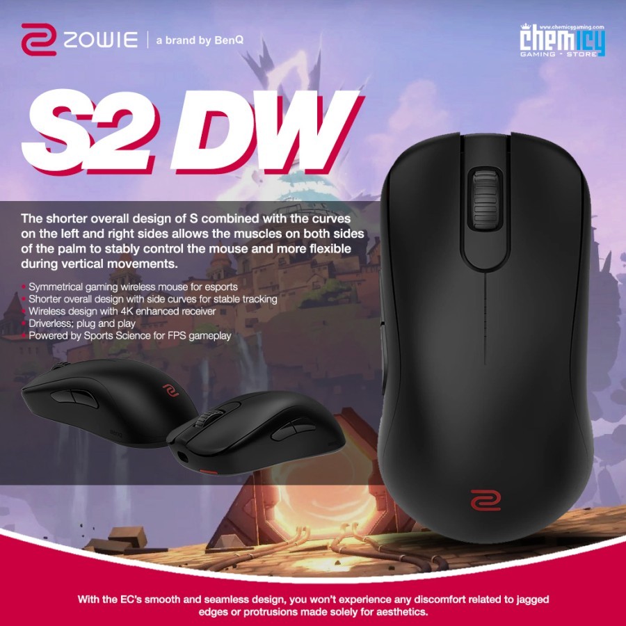 Jual Zowie BenQ S2-DW 4K Wireless E-Sports Gaming Mouse | Shopee Indonesia