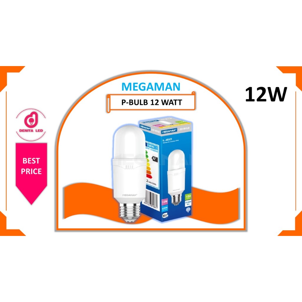 Jual LAMPU LED P-BULB 12 WATT MEGAMAN PUTIH | Shopee Indonesia