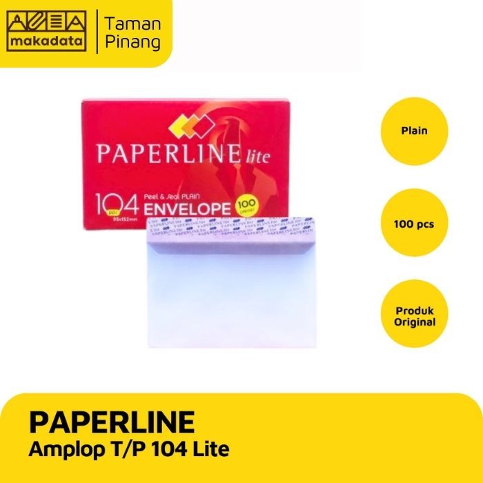 Jual ENVELOPE / AMPLOP PAPERLINE PUTIH POLOS UKURAN 95 X 152MM 104 LITE ...