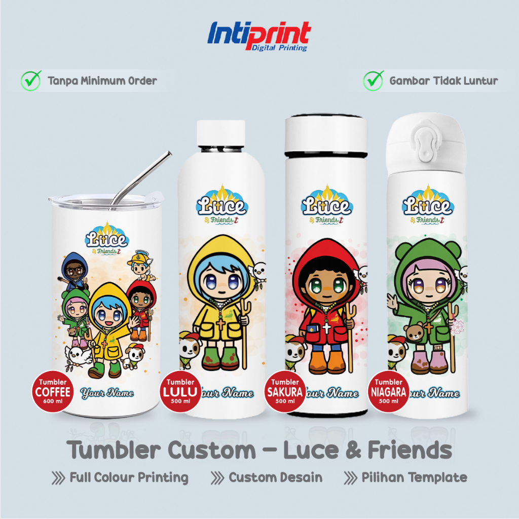 Jual Tumbler Custom Luce & Friends Yubileum PRINT UV - Termos Maskot ...