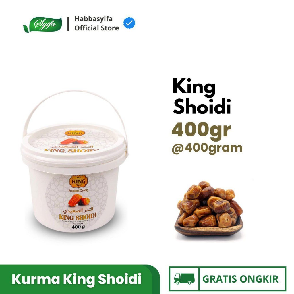 Jual Kurma Shoidi 400gr Kurma King Shoidi Kemasa Ember | Shopee Indonesia