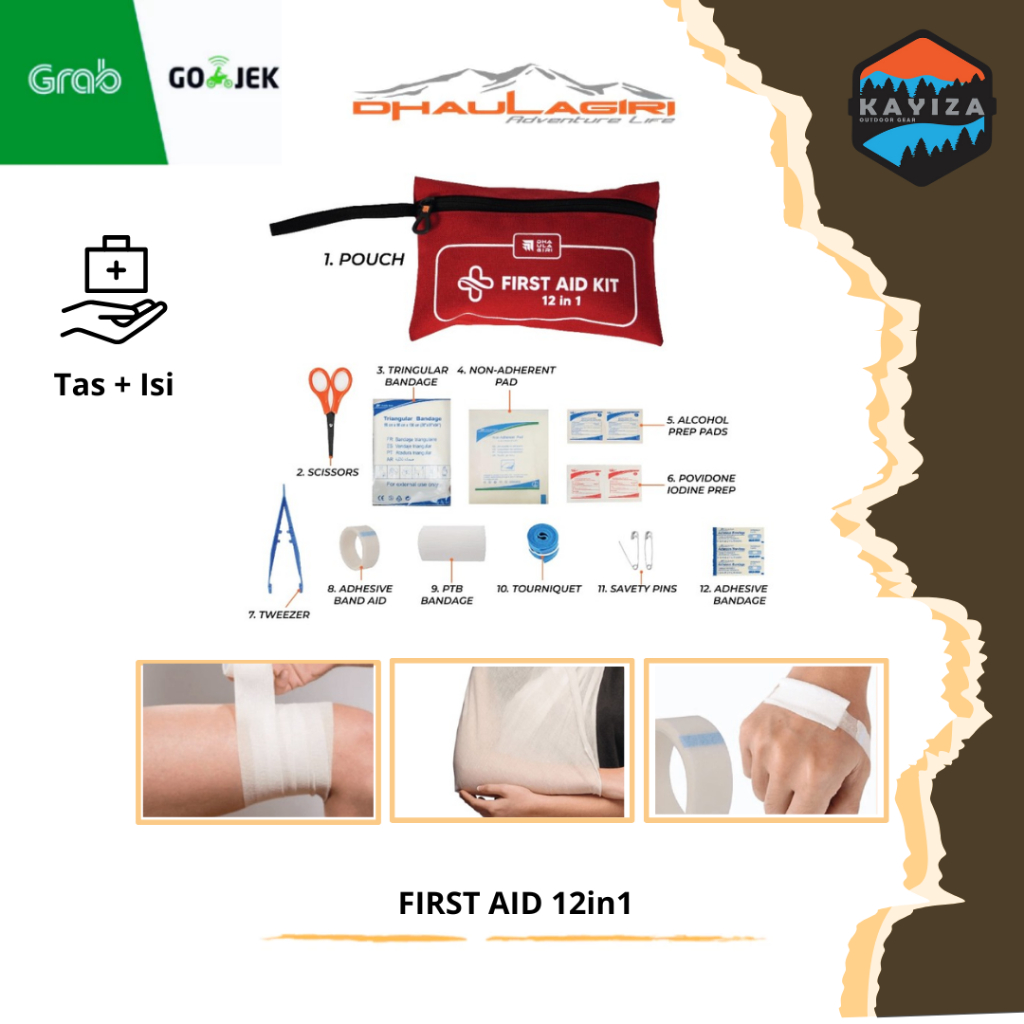 Jual Dhaulagiri First Aid Kit 12 In 1 - Alat P3K Multifungsi Isi ...