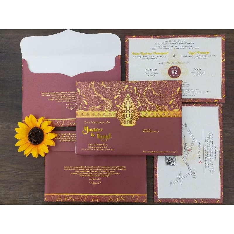Jual Undangan Pernikahan Maroon | Shopee Indonesia