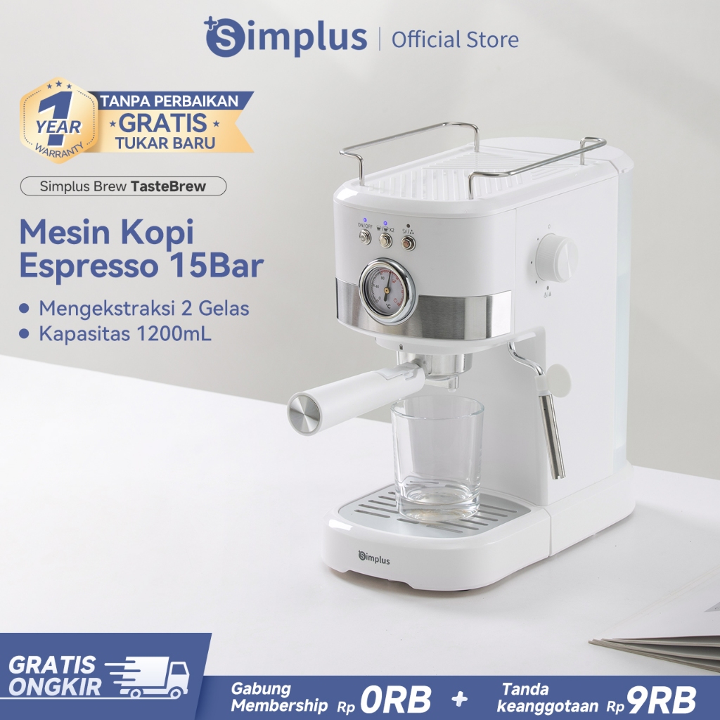 Jual Simplus Mesin Kopi Kapsul Mesin Espresso Otomatis 20Bar 900ml Cocok untuk Kopi Kapsul ...