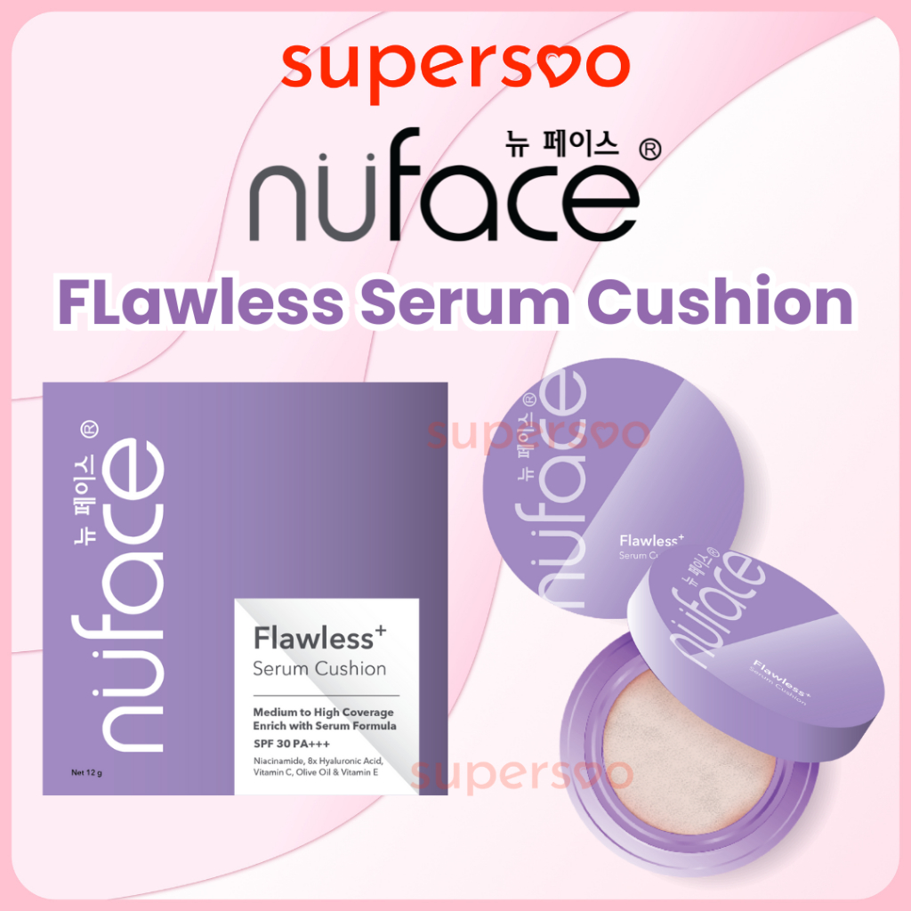 Jual Nuface Flawless+ Serum Cushion with SPF 30 PA+++ Medium to High ...