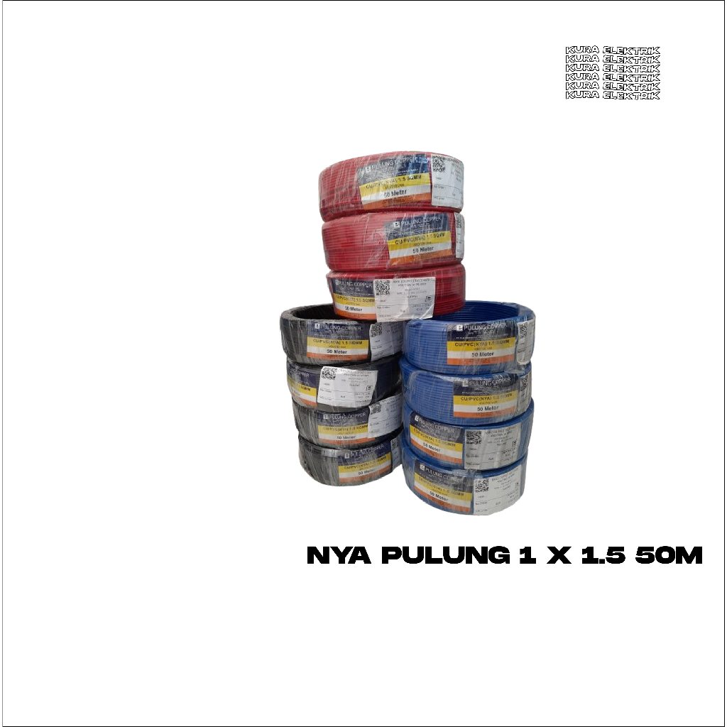 Jual Kabel Listrik NYA 1.5mm2 PULUNG 50 Meter | Shopee Indonesia
