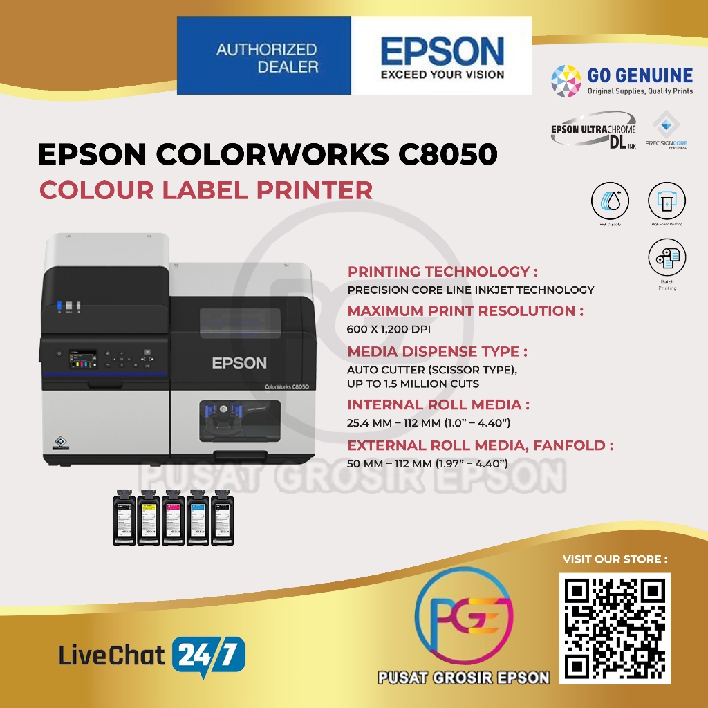 Jual Printer Label Epson ColorWorks C8050 C 8050 C-8050 On-Demand ...