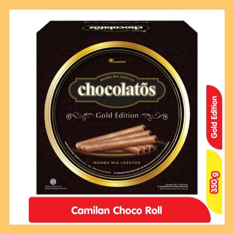 Jual Gery Chocolatos Gold Edition Wafer Roll Kaleng 350gr | Shopee ...