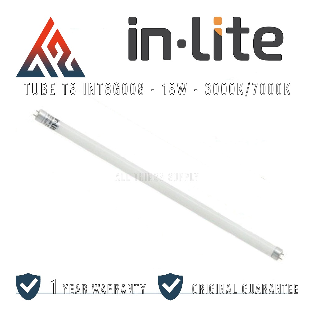 Jual Inlite INT8G008 Tube Light LED Lampu TL T8 18W Putih / Kuning ...
