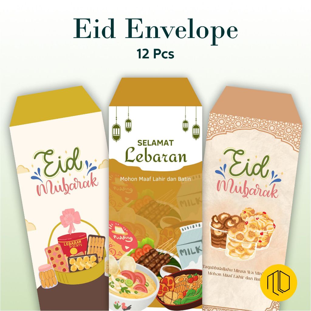 Jual (ISI 12 PCS) Amplop Lebaran Varian Makanan / Amplop Lebaran ...
