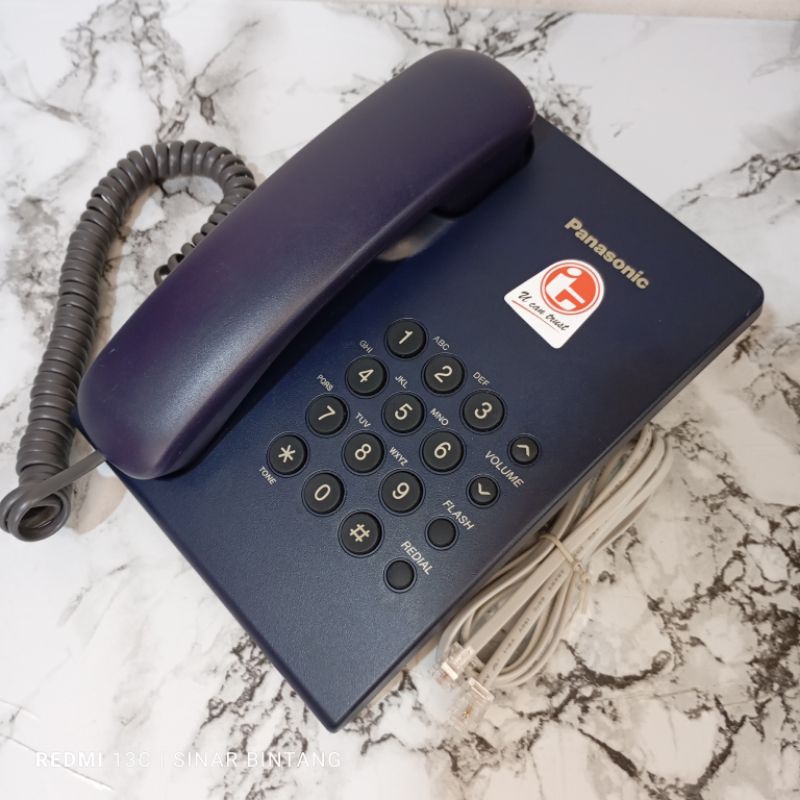 Jual Telpon Rumah dan Kantor Panasonic KX-TS505 (Biru) | Shopee Indonesia