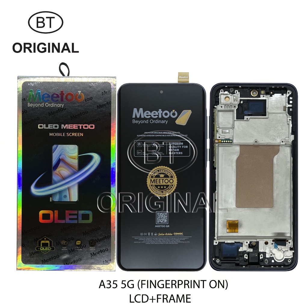 Jual LCD SAMSUNG A35 5G - A356 FINGERPRINT ON +FRAME - OLED MEETOO ...