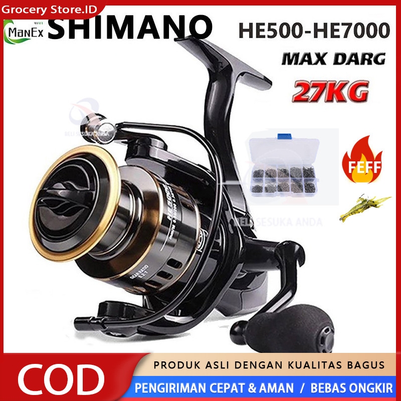 Jual 【COD Reel Pancing shimano 30kg HE500-7000/ Reel Pancing Murah Kuat ...