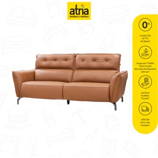 Jual Atria Sofa 3 Seat Belicia Half Leather 204x94x95 T8152 Brown ...