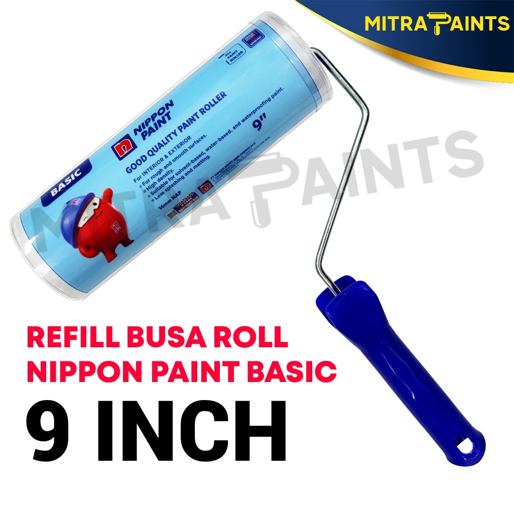 Jual ROLLER CAT TEMBOK NIPPON BASIC 9 INCH / ROLL BUSA | Shopee Indonesia