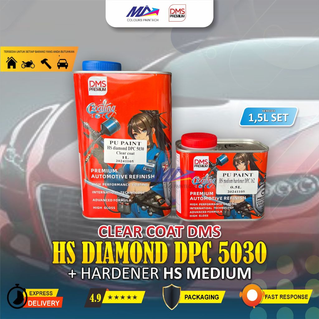 Jual CLEAR COAT HS DIAMOND 5030 DMS PREMIUM 2:1 HARDENER MEDIUM 162 ...