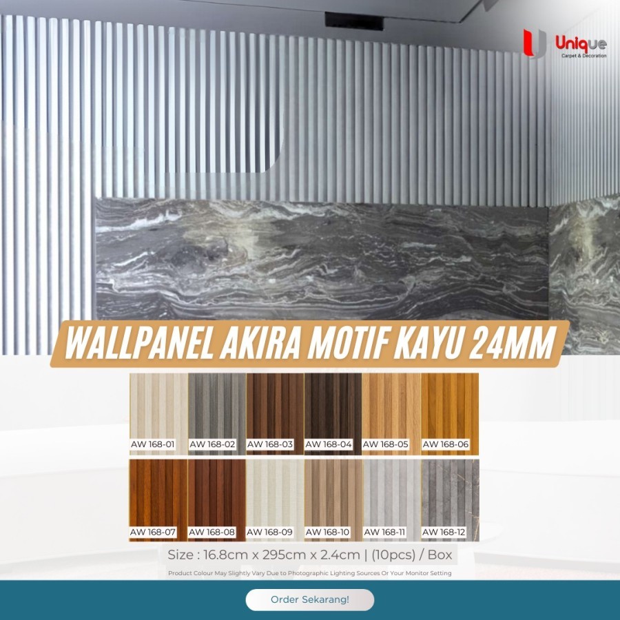 Jual AKIRA PVC Wallpanel Motif Kayu / Wood Panel Motif Concrete ...