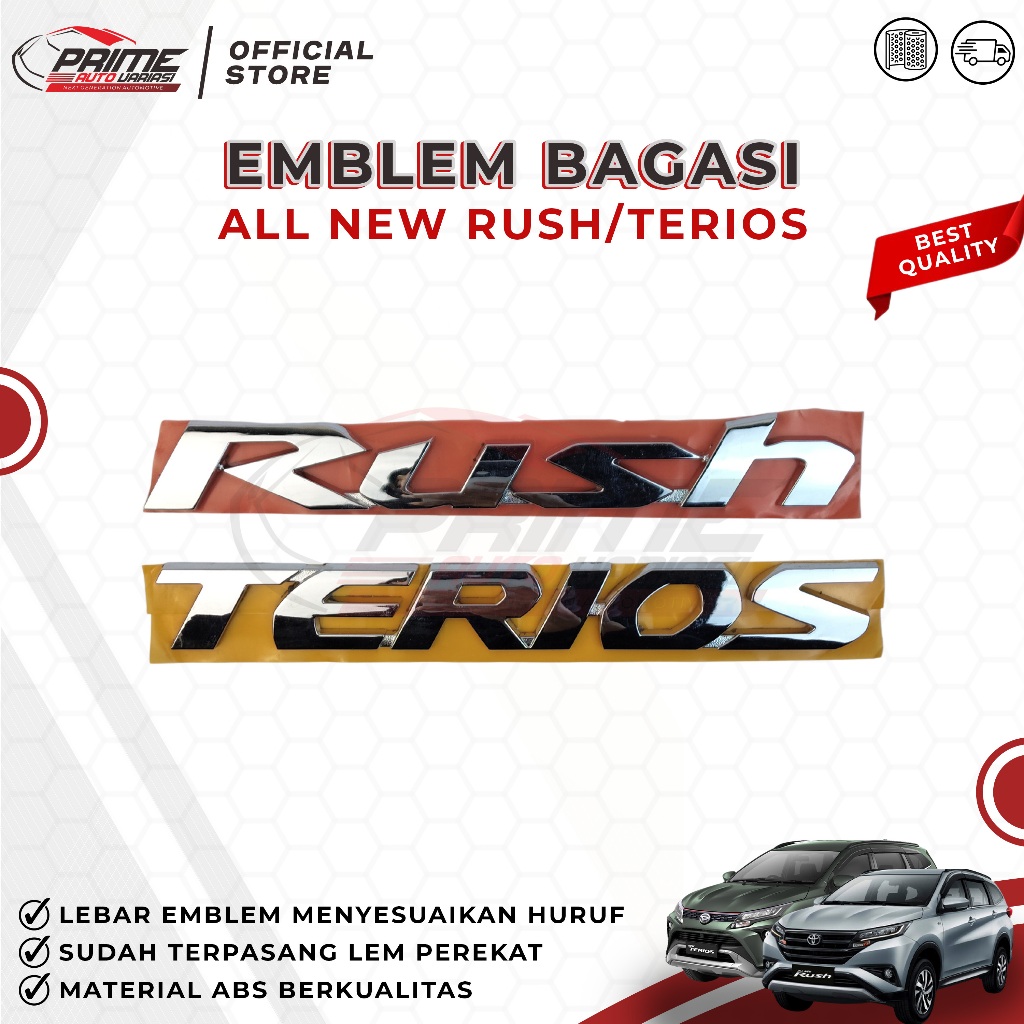 Jual EMBLEM BAGASI ALL NEW RUSH TERIOS 2018 - ON ORIGINAL | Shopee ...