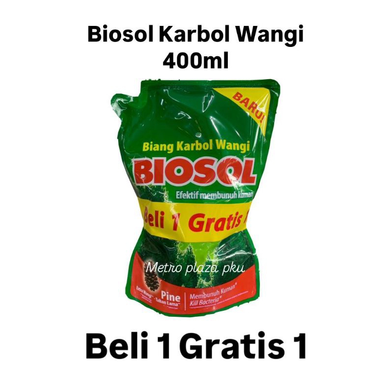 Jual Biosol Karbol Wangi 400ml (BELI 1 GRATIS 1) EXP 2026 | Shopee Indonesia