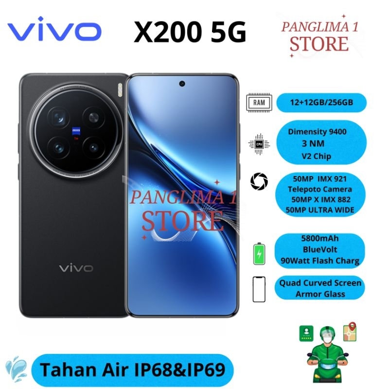 Jual New Launch X200 5G (12GB/256GB) 50MP Sony IMX921 + Sony IMX882 Telephoto Camera OIS ...