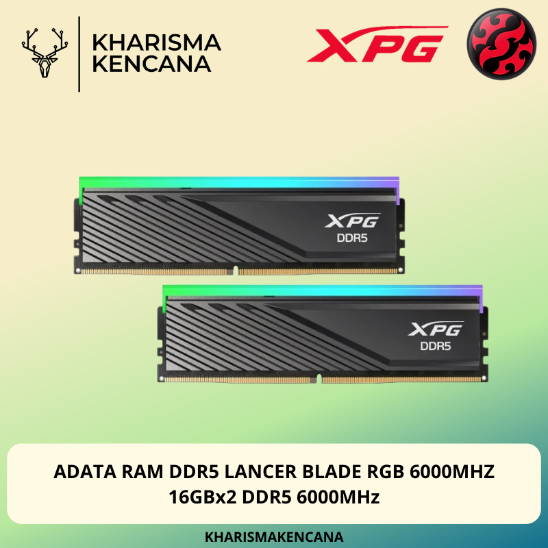 Jual ADATA XPG LANCER BLADE RGB 32GB DDR5 6000MHZ (16GBx2) BLACK ...