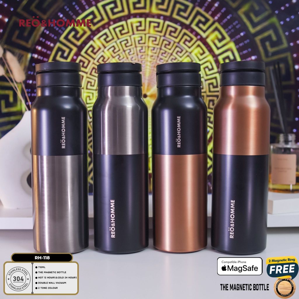 Jual Reo&Homme Tumbler RH-118 Vacuum Flask Stainless With Tripod Phone ...