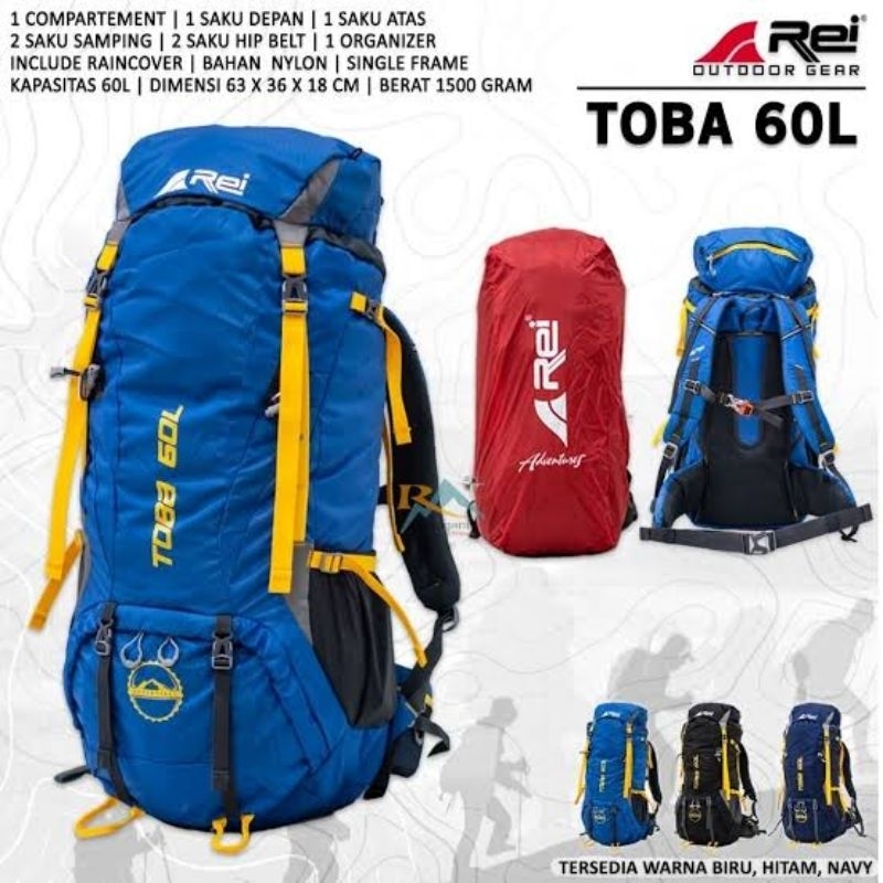Jual Tas Gunung Rei Toba 60 Liter Original | Shopee Indonesia
