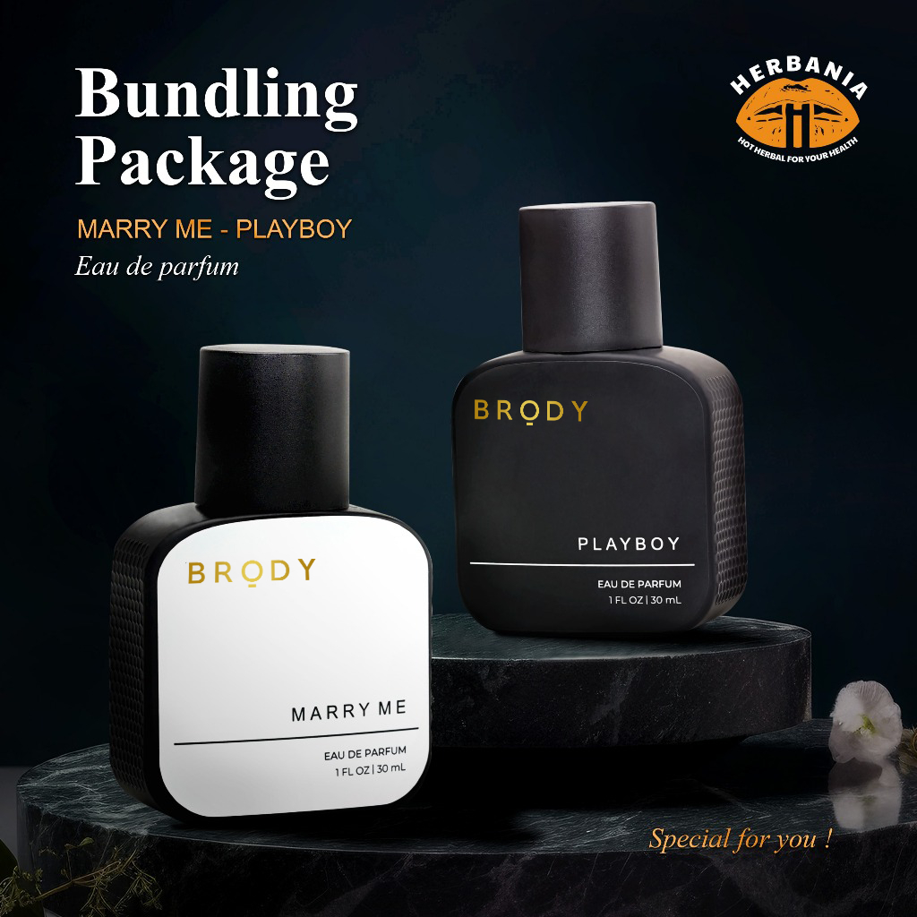 Jual (PAKET BUNDLING)Parfum Pria Wanita BRODY Marry Me & Playboy Wangi ...
