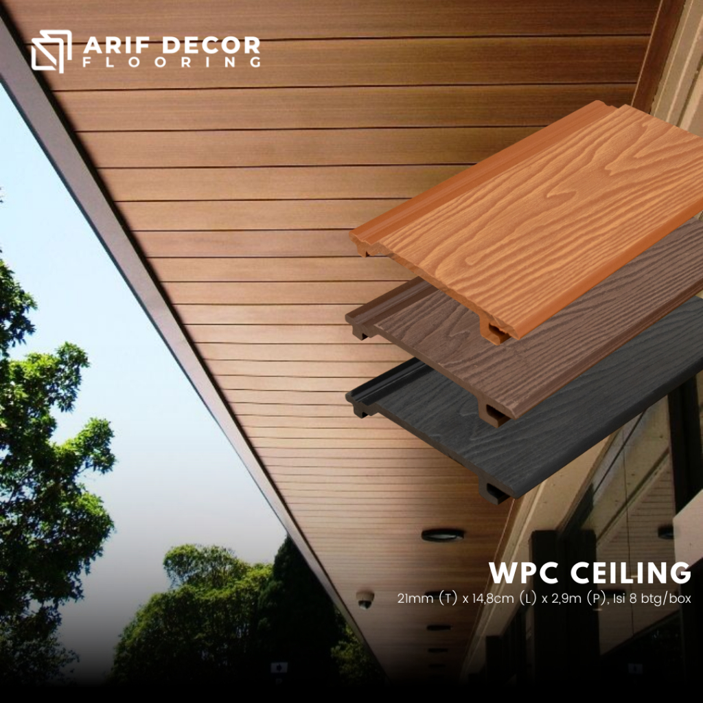 Jual WPC Plafon Outdoor / Ceiling WPC / Dekorasi dinding plafon kayu ...