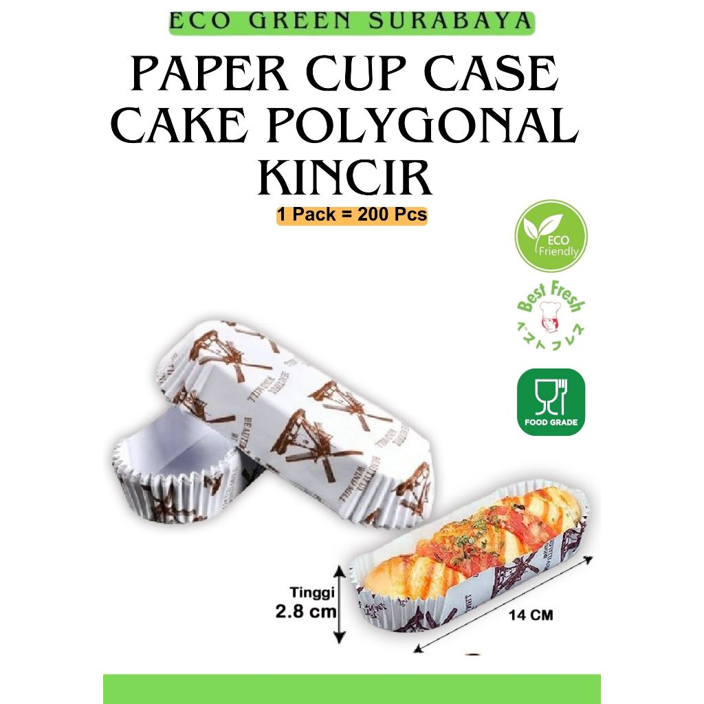 Jual Paper cup case roti OVAL model kincir | isi 200 | Cup Cake | Cup ...
