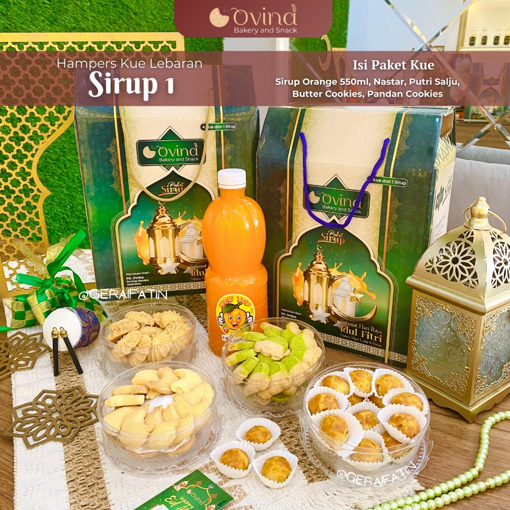 Jual PAKET KUE LEBARAN 2025 OVINA SIRUP ISI 1 SIRUP 4 TOPLES / KUE ...