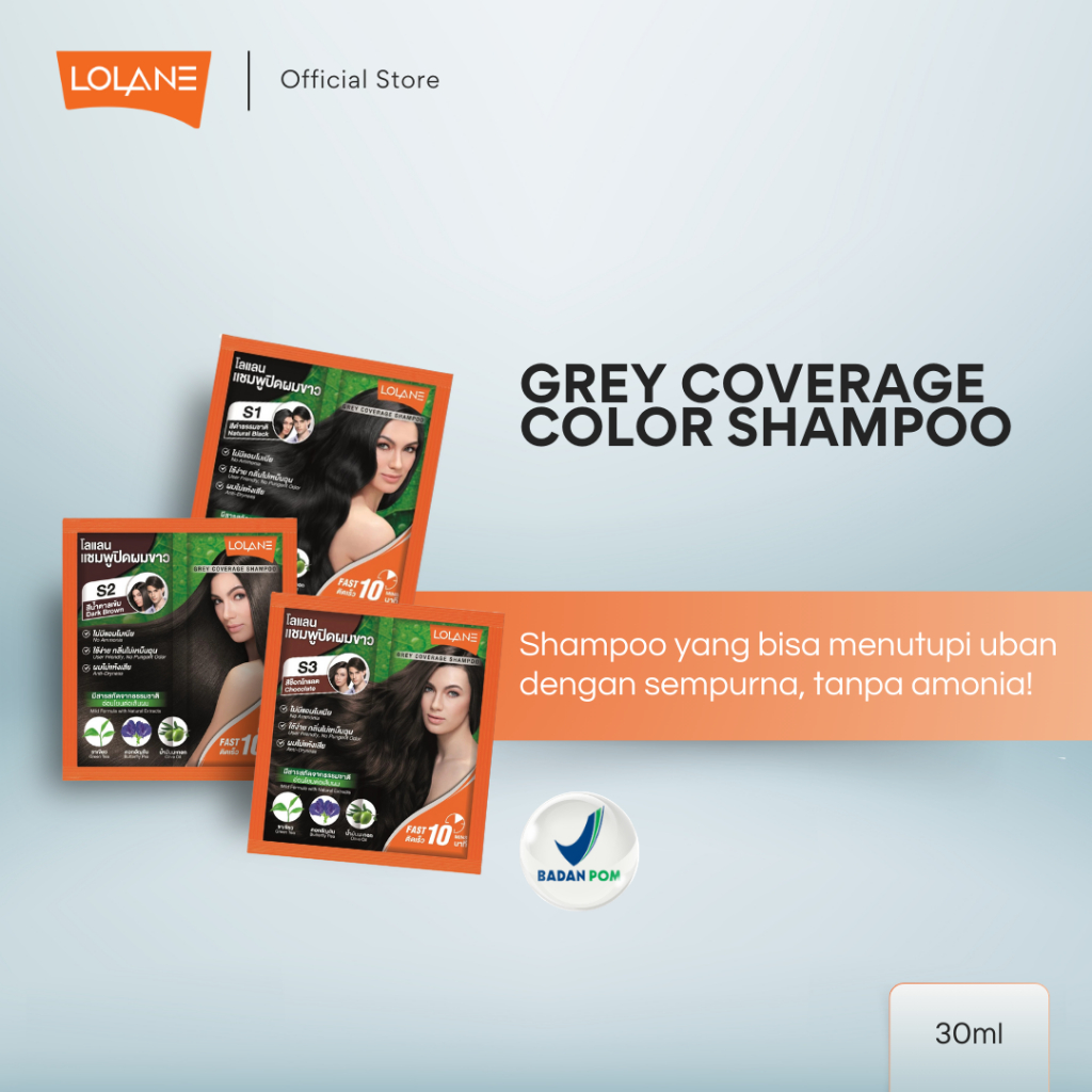 Jual Lolane Grey Coverage Shampoo 30 ml ( shampoo warna untuk cover ...