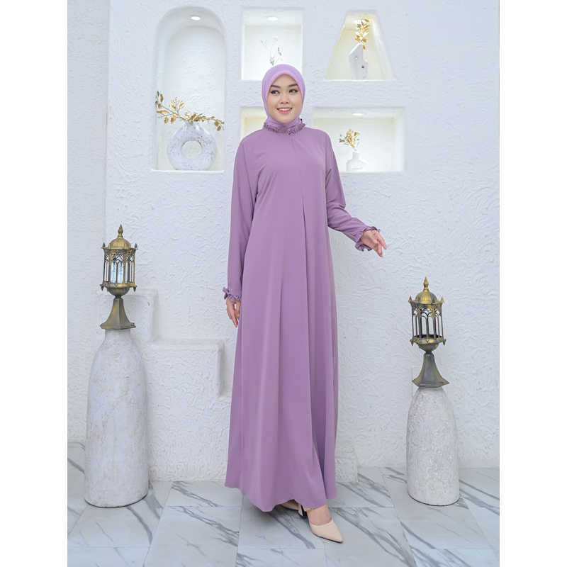 Jual Gamis Kaluna by Lubna Fashion Lilac | Shopee Indonesia