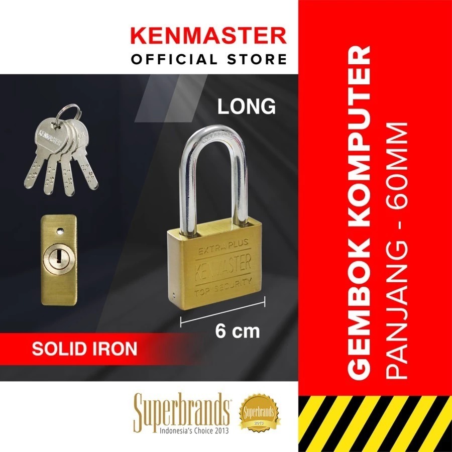 Jual Kenmaster Gembok CK 60L - 60MM PANJANG Gembok Anti Rust Anti ...