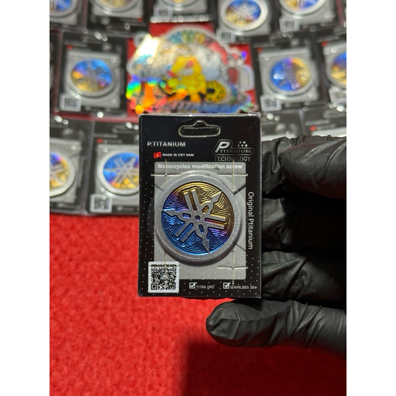 Jual EMBLEM TITANIUM GR5 LOGO YAMAHA BULAT | Shopee Indonesia