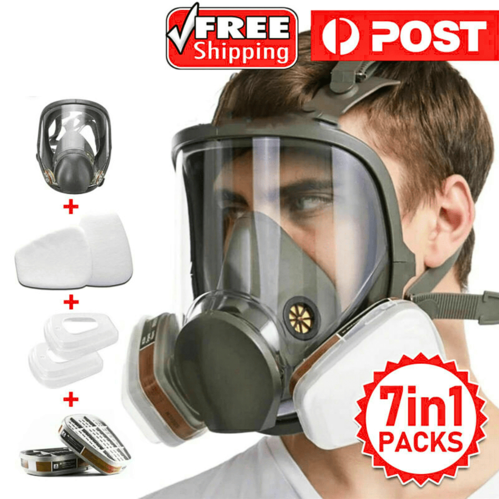 Jual PUSAT Masker Gas Respirator Full Face cat semprot debu proyek ...
