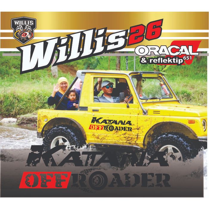 Jual Sticker Off Roader adventure MOBIL JEEP JIMNY KATANA | Shopee ...