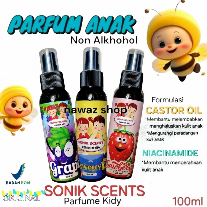 Jual Paket 3pcs Parfum Kidy Sonik Scents Original 100ml Bpom Parfum ...