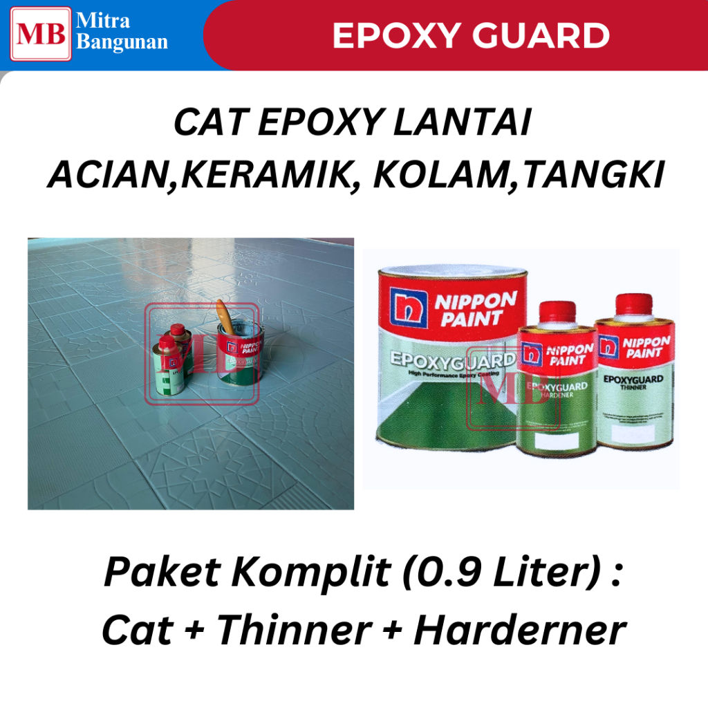 Jual NIPPON EPOXY GUARD CAT LANTAI DINDING KERAMIK, TANGKI, KOLAM ...