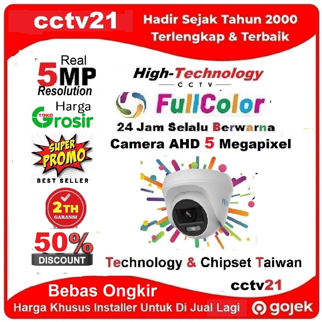 Jual CCTV - Camera - indoor 5MP ColorVu 24 jam Selalu Berwarna ...