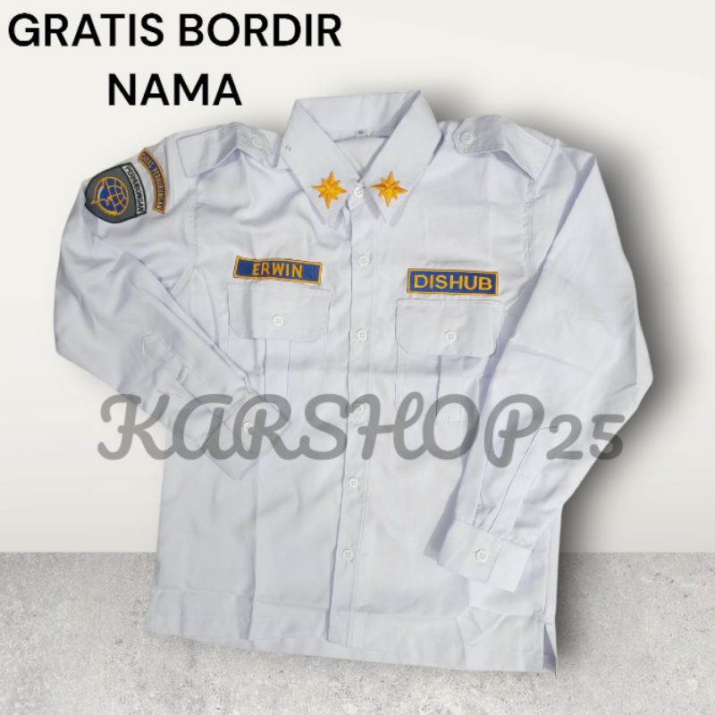 Jual KEMEJA DISHUB LENGAN PANJANG TERBARU KEMEJA DINAS PERHUBUNGAN ...