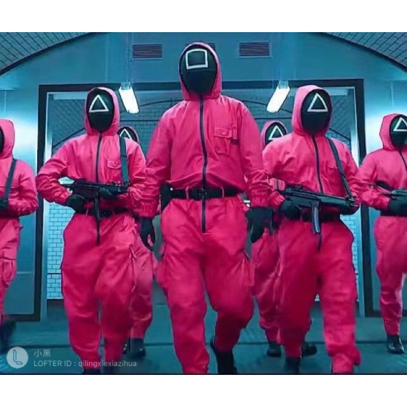 Jual BAJU WORKERS SQUID GAME ANAK COSTUM SERAGAM PENJAGA SQUID GAME ...