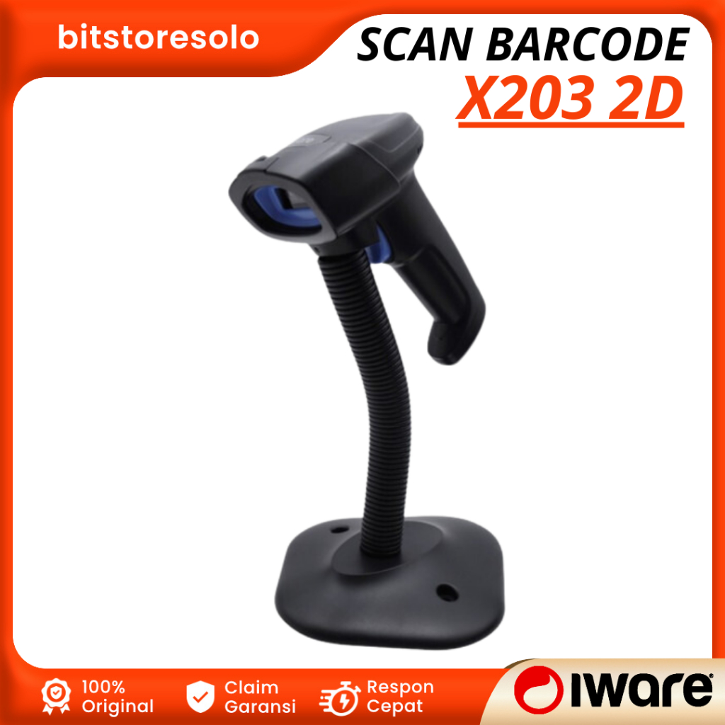 Jual Scanner Barcode Iware X203 USB BT Wireless XSeries X203 2D ...