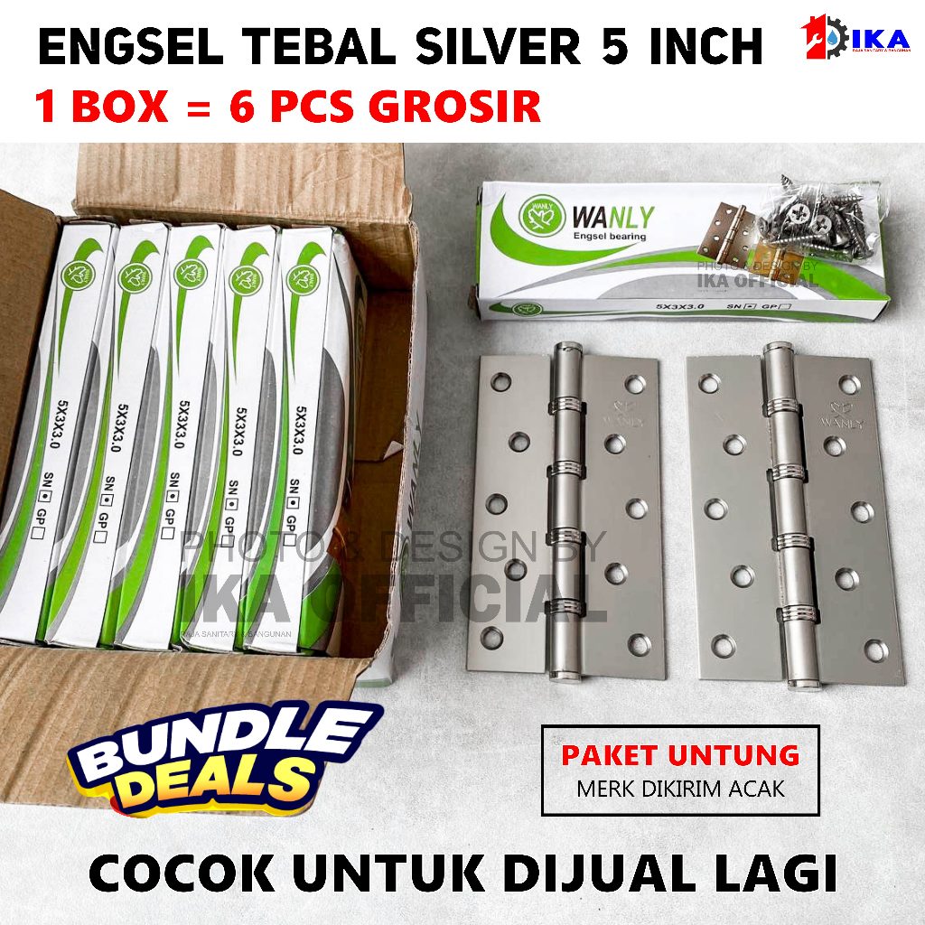 Jual PROMO ONGKIR [6 Set] Engsel Bearing Pintu Jendela Door Hinge 5 ...