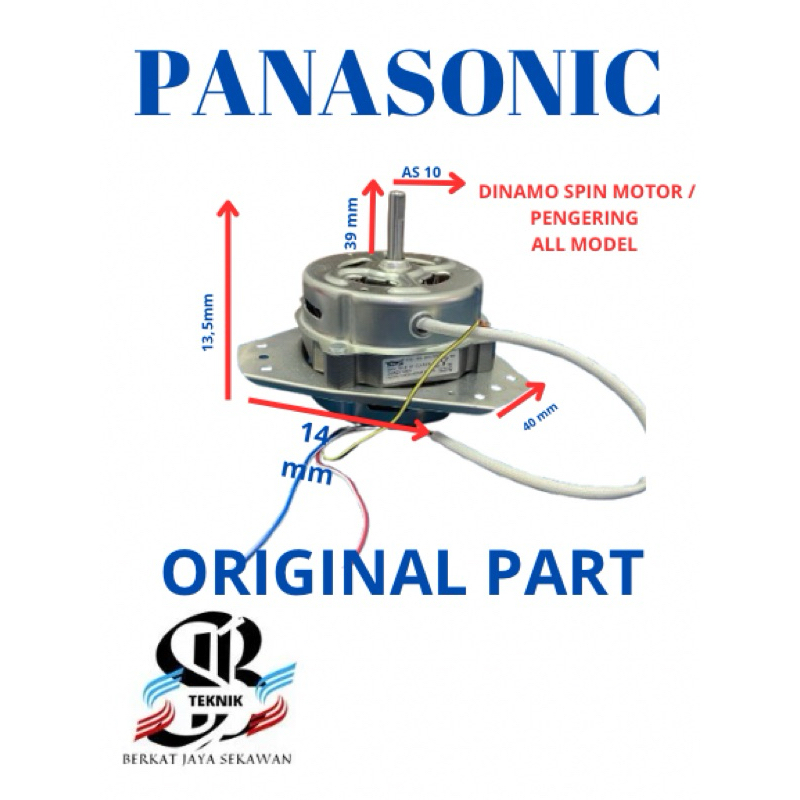 Jual DINAMO SPIN PENGERING / MOTOR SPIN MESIN CUCI 2 TABUNG PANASONIC ALL MODEL ( ORAGINAL PART ...