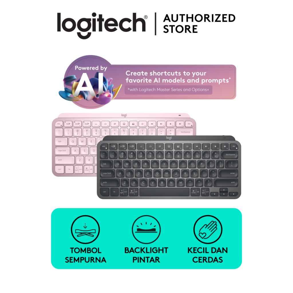 Jual Logitech MX Keys Mini Keyboard Wireless Bluetooth Minimalist Backlit Illuminated for Power ...