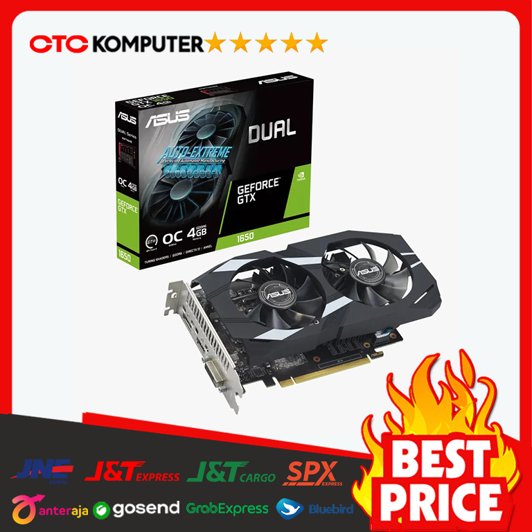 Jual VGA Card ASUS Dual GeForce GTX 1650 OC Edition 4GB GDDR6 EVO | Shopee Indonesia