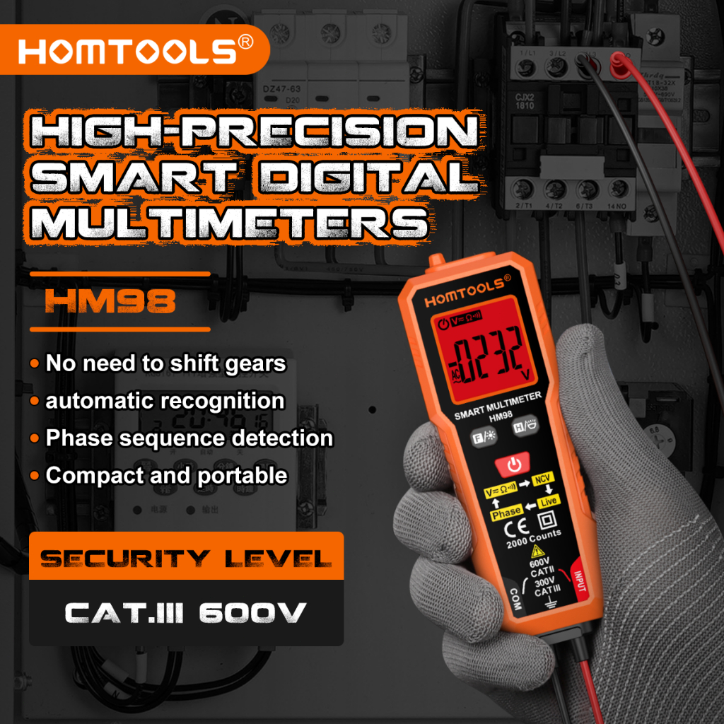 Jual HOMTOOLS HM98 Digital Multimeter Voltage Tester Pen NCV AC/DC ...